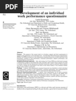Individual Work Performance Questionnaire (See Table 1) | PDF ...