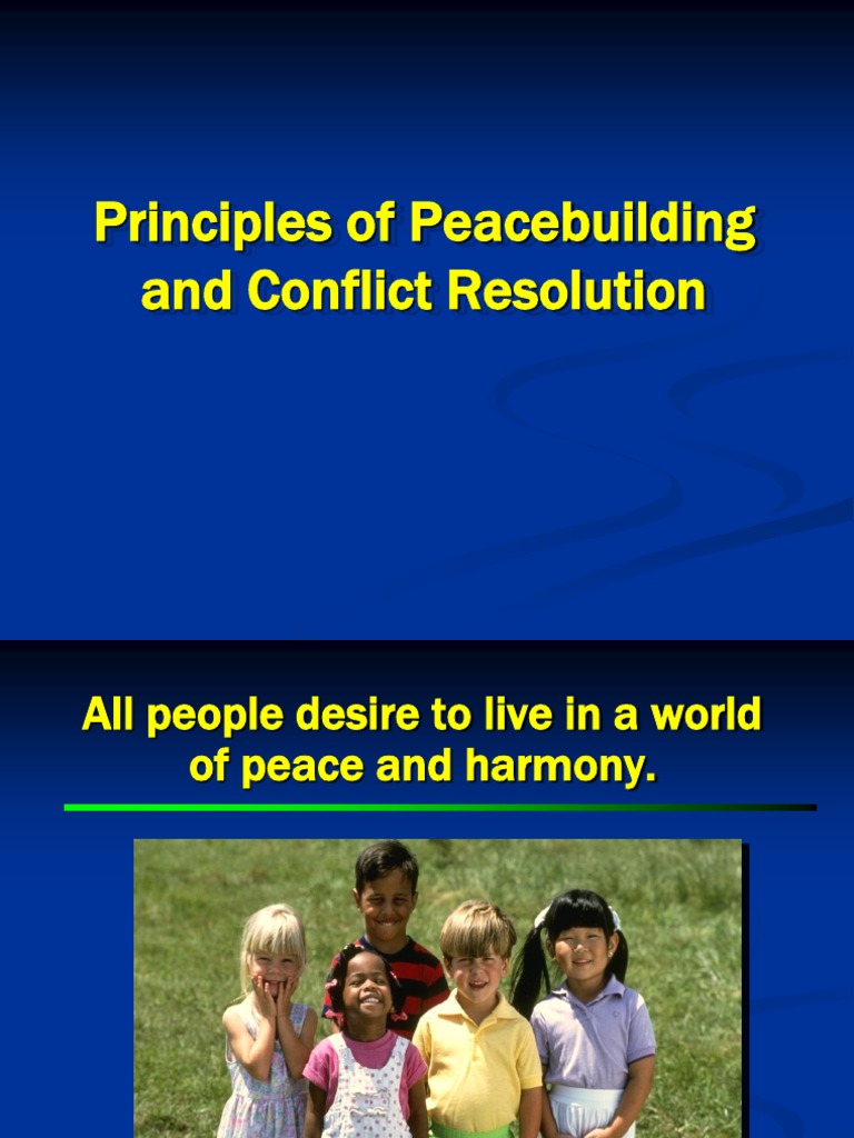 Principles of Peacebuilding Explained | PDF | Social Science