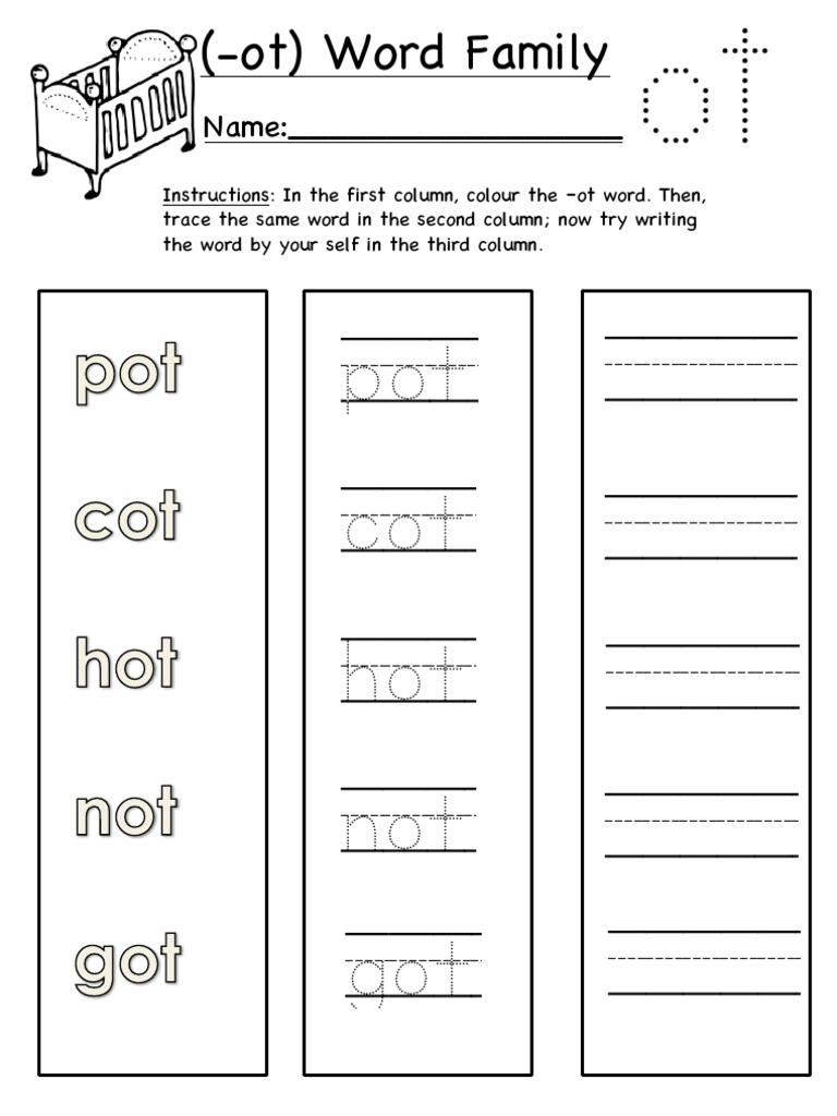 OT Family Words Writing Practice. | PDF | Family | Society