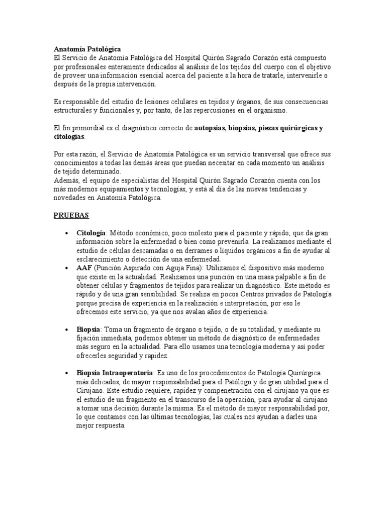 Anatomia Pato | PDF | Patología | Biopsia