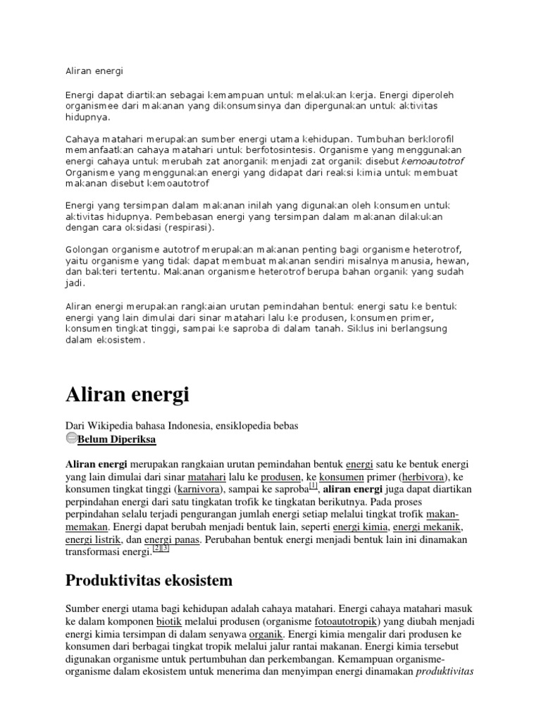 Aliran Energi | PDF