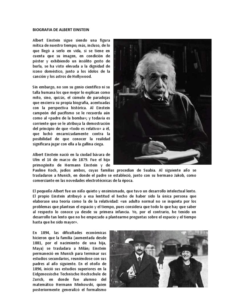 Biografia de Albert Einstein | Albert Einstein | Relatividad general