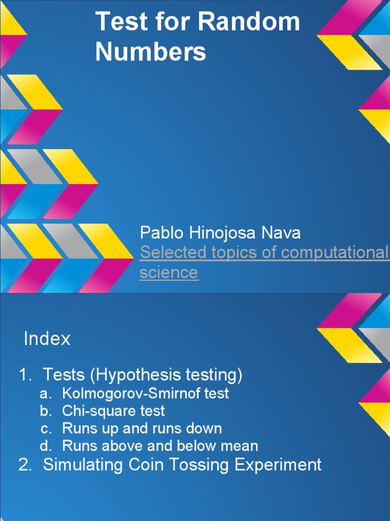 Test Random Numbers | PDF | Statistical Hypothesis Testing | Chi ...