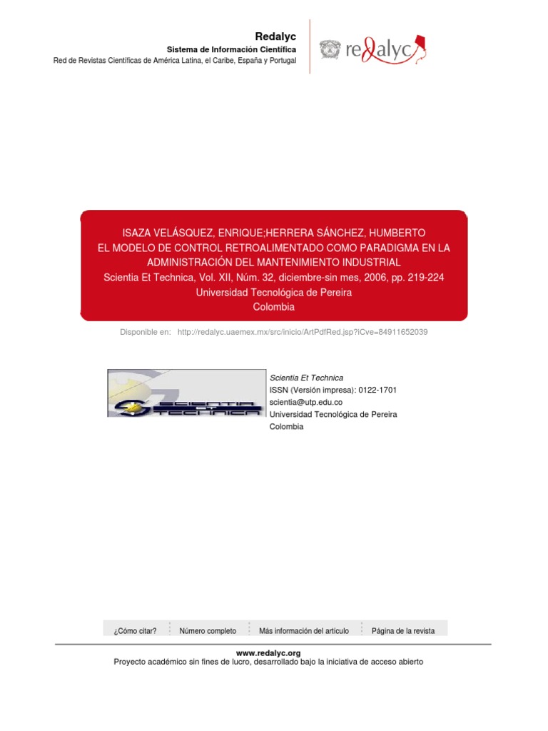 Modelo de Control Retroalimentado Como Paradigma en La Admistracion de ...