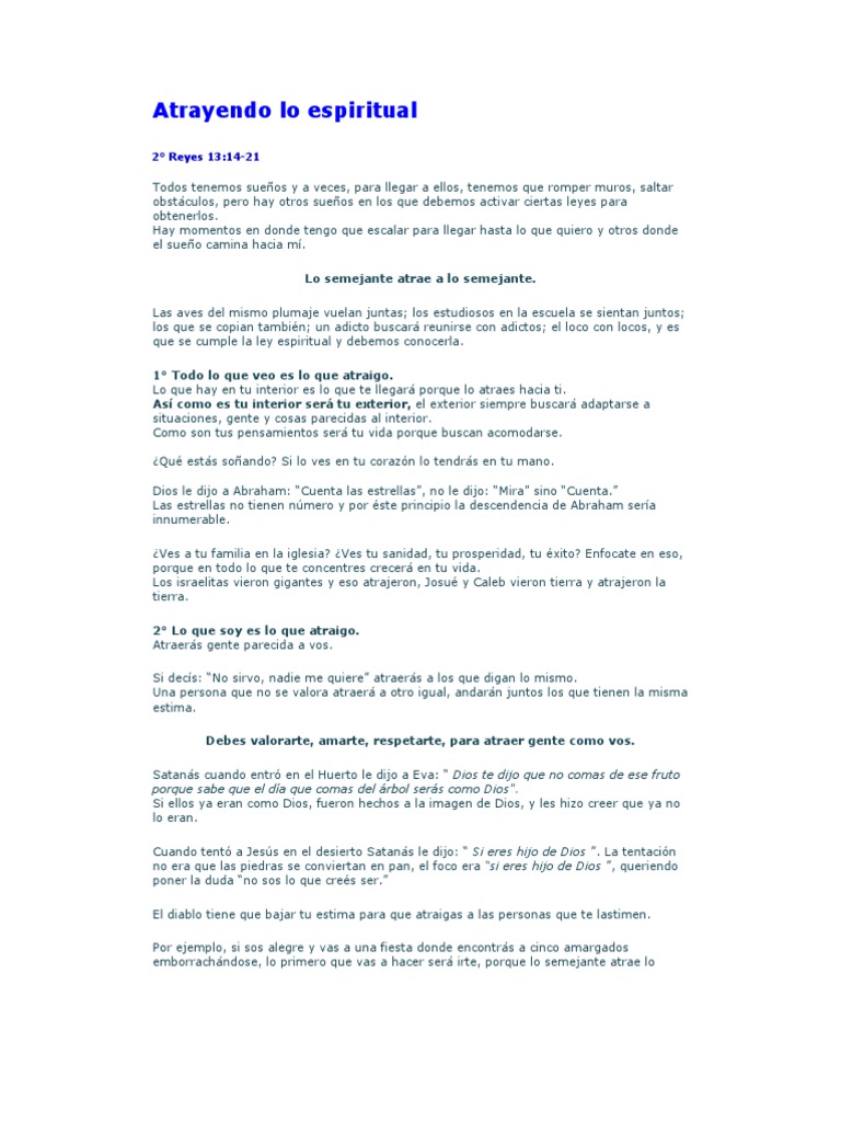 Bernardo Stamateas - Atrayendo Lo Espiritual | PDF | Elijah | Solomons