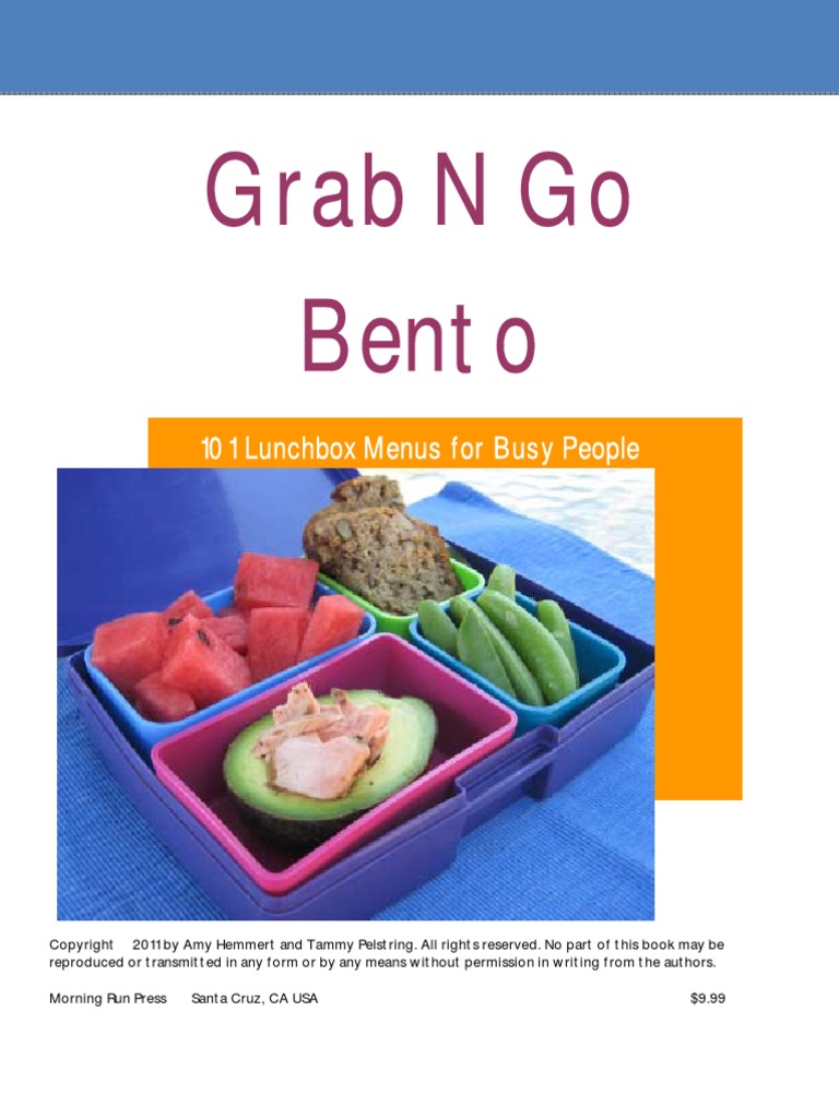 Grab and Go Bento Box Lunch Recipe Book | PDF | Cooking, Food & Wine ...