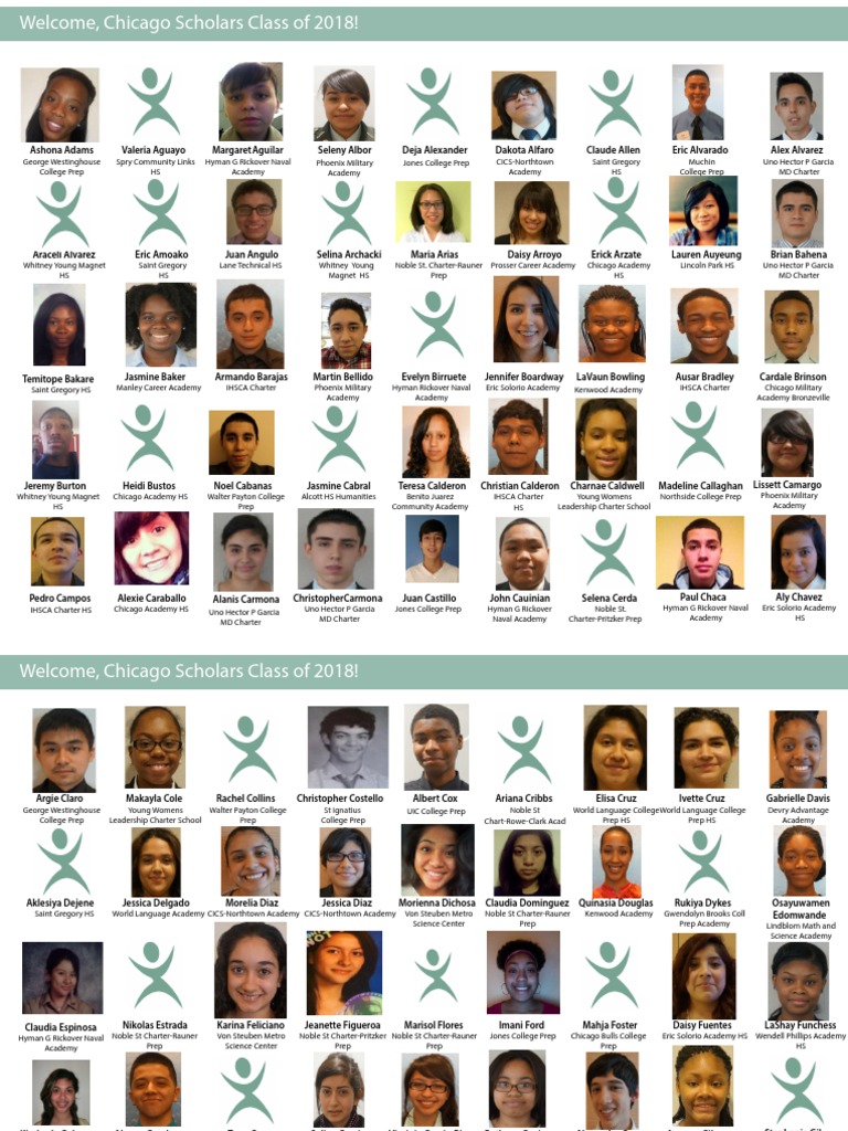 Chicago Scholars Class of 2018 List | PDF | Schools | Chicago