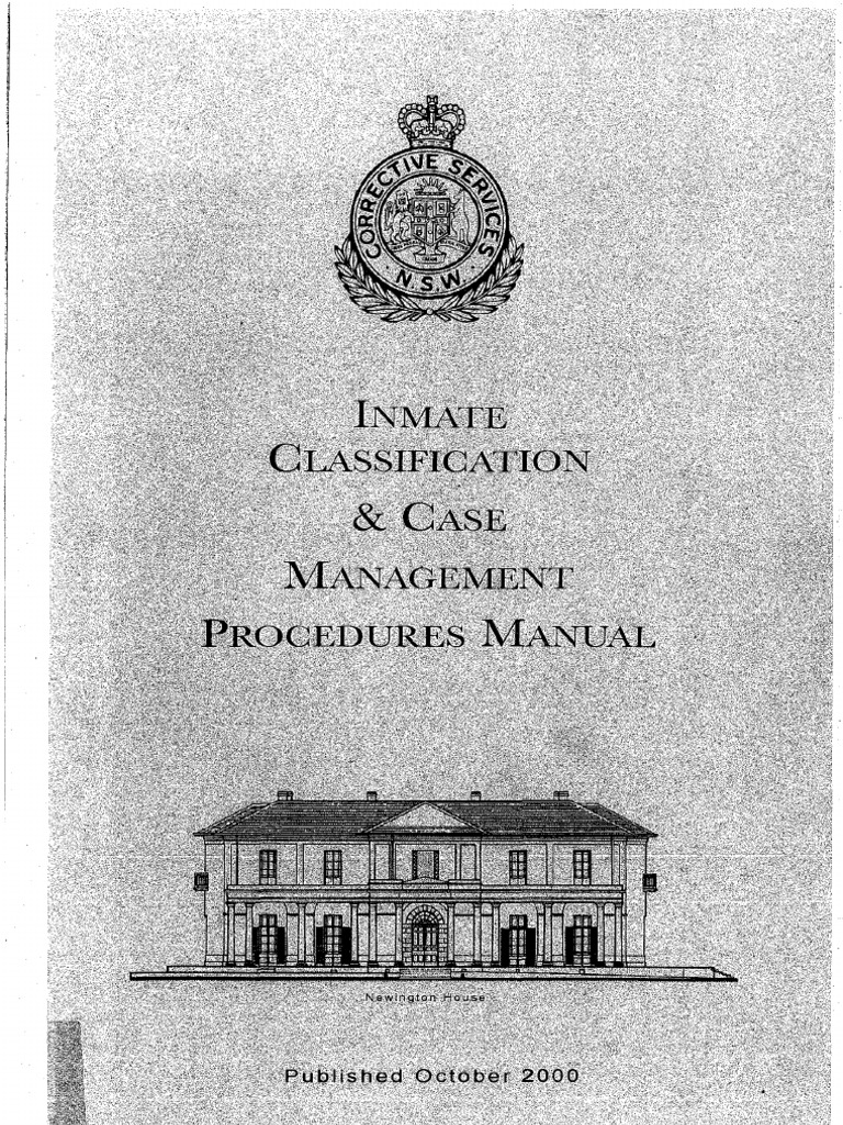 Inmate Classification & Case Management Procedures Manual | PDF ...