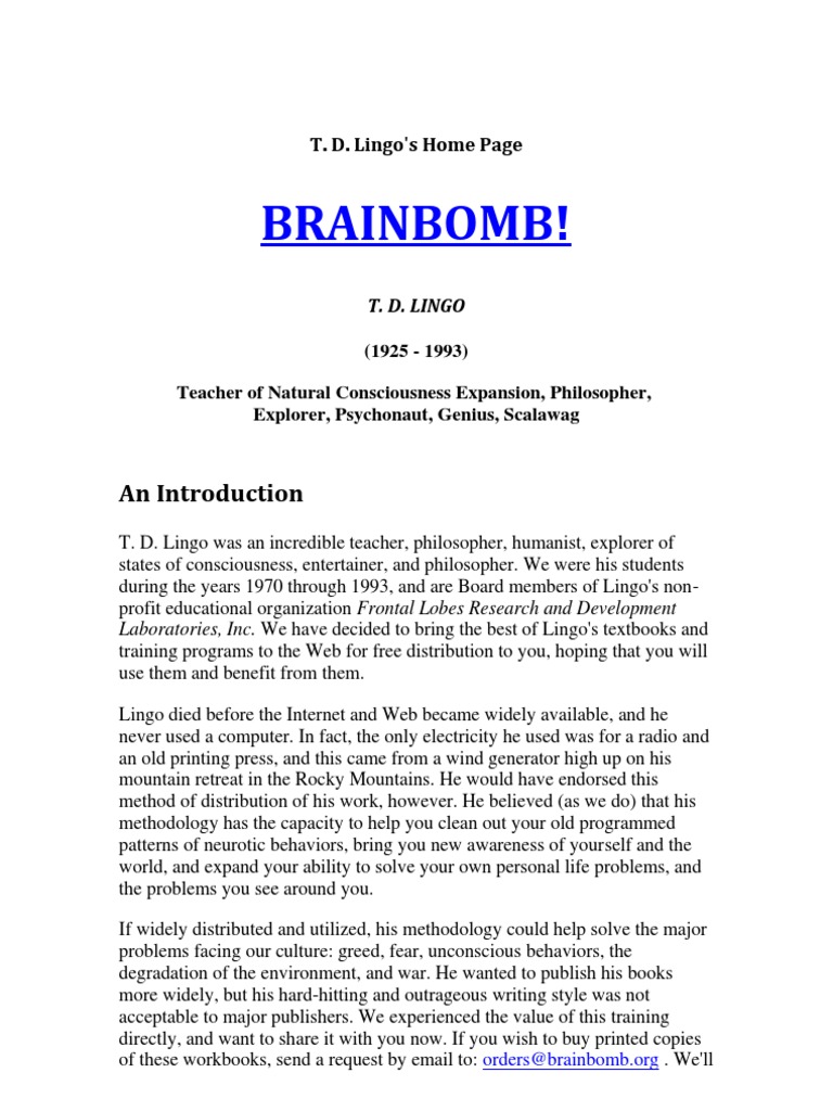 Brain Bomb | PDF | Brain | Psychological Trauma