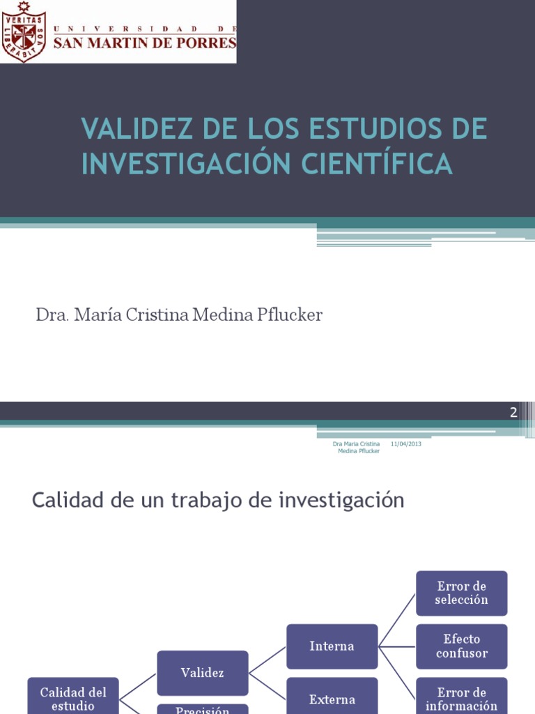 Validez en Investigación Científica | PDF | Validez (Estadísticas ...