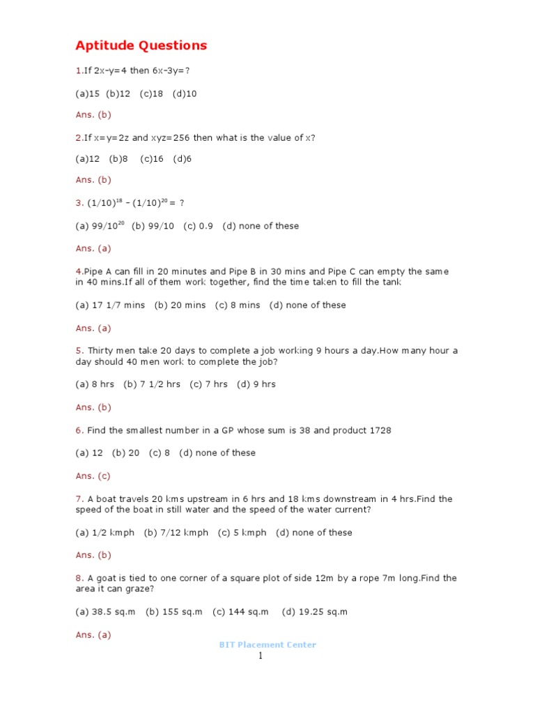 Aptitude Questions and Logical Reasoning Puzzles: Solutions to a Collection of Quantitative ...