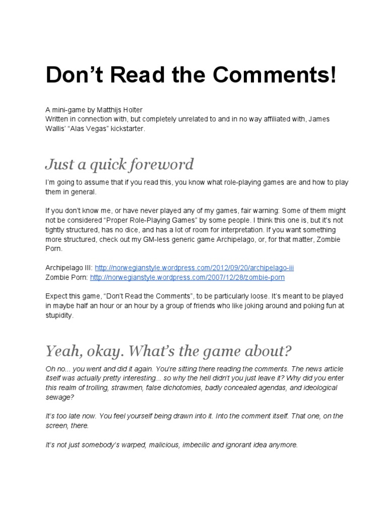 Dont Read The Comments Pdf Rape