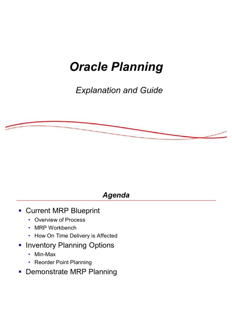 Oracle Planning | PDF