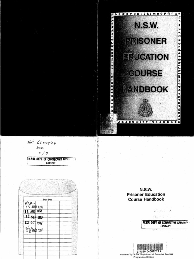 NSW Prisoner Education Course Handbook | PDF | Prison | Distance Education