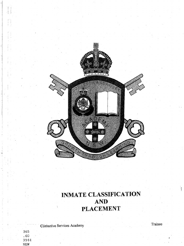 Inmate Classification and Placement | PDF | Criminal Record | Prison