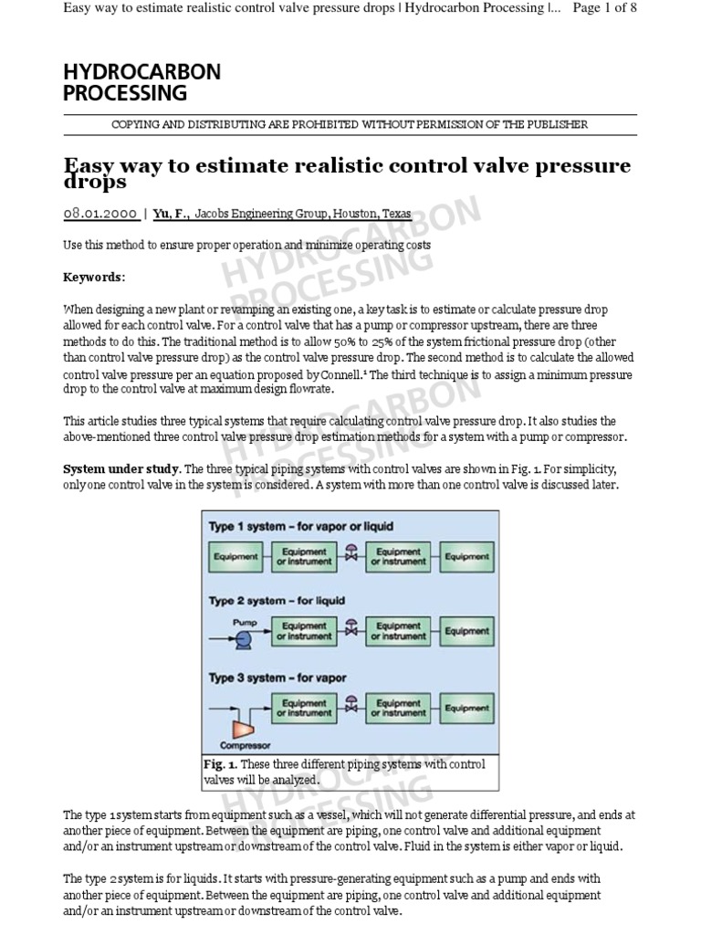 Control Valve DP | PDF | Valve | Flow Measurement