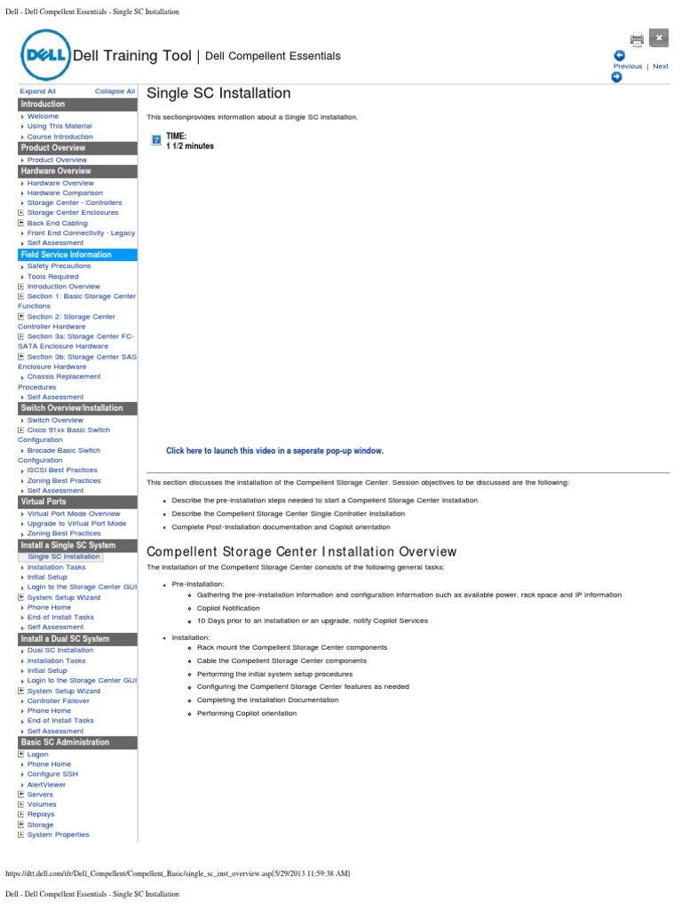 Dell - Dell Compellent Essentials - Single SC Installation | PDF | Dell ...