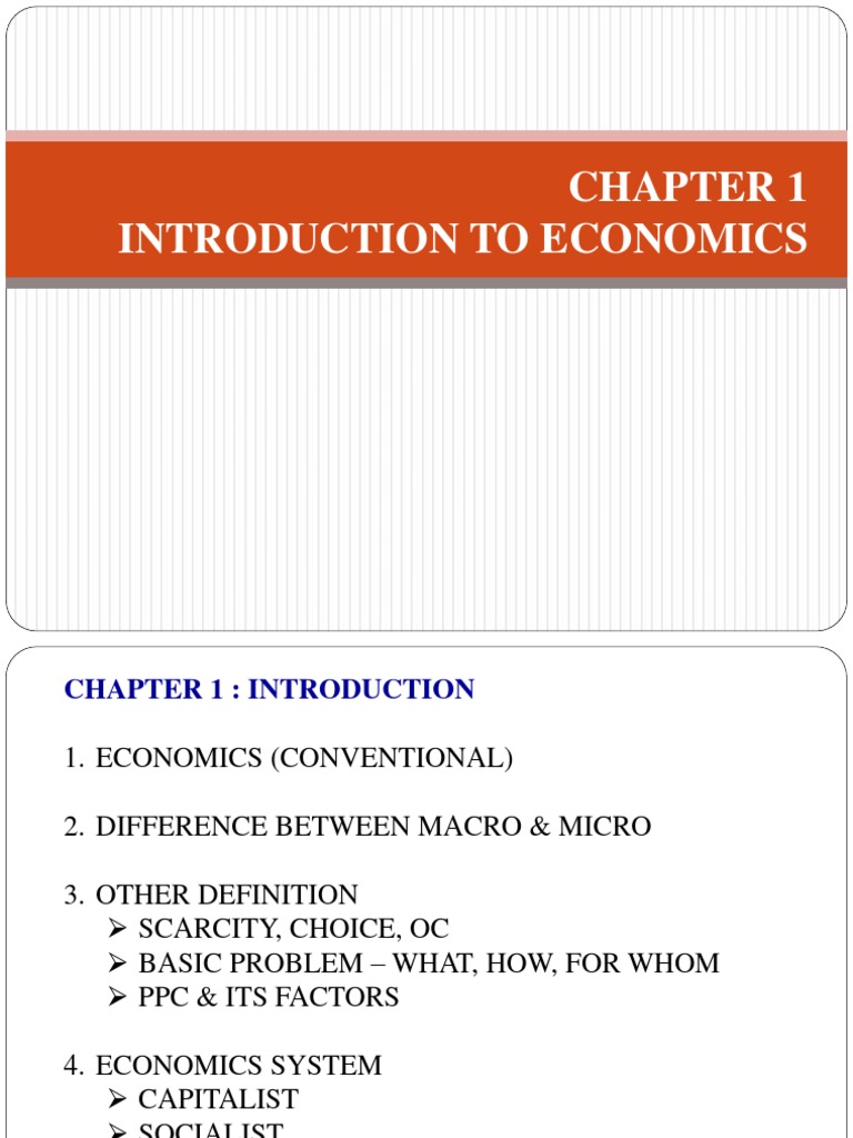 CHAP 1 Basic Concepts | PDF | Free Market | Economics