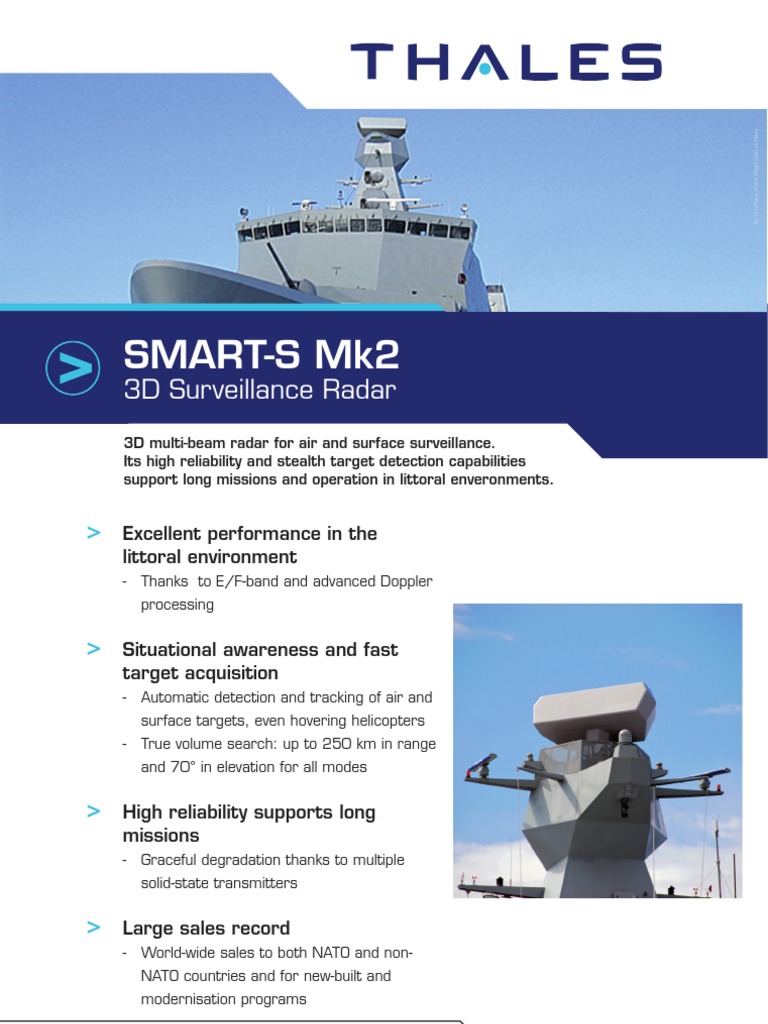 SMART-S Mk2 3D Naval Surveillance Radar | PDF | Radio | Wireless