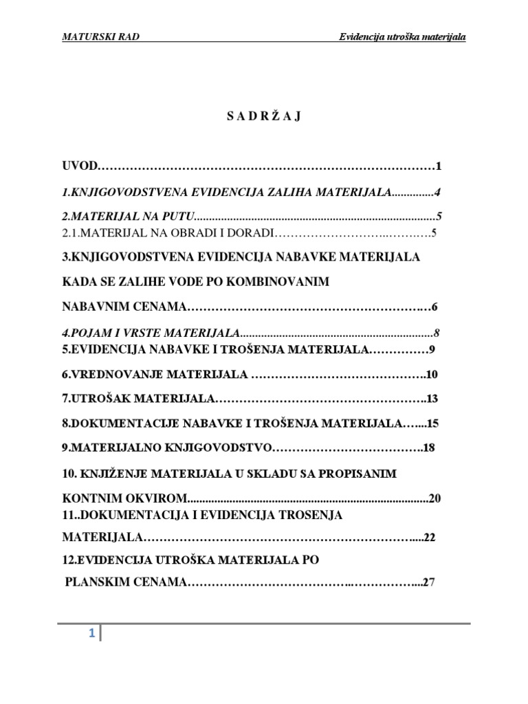 SADRZAJ | PDF