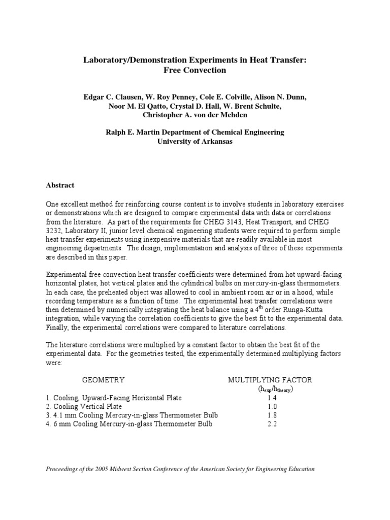 Heat Transfer Project | Download Free PDF | Heat Transfer | Convection