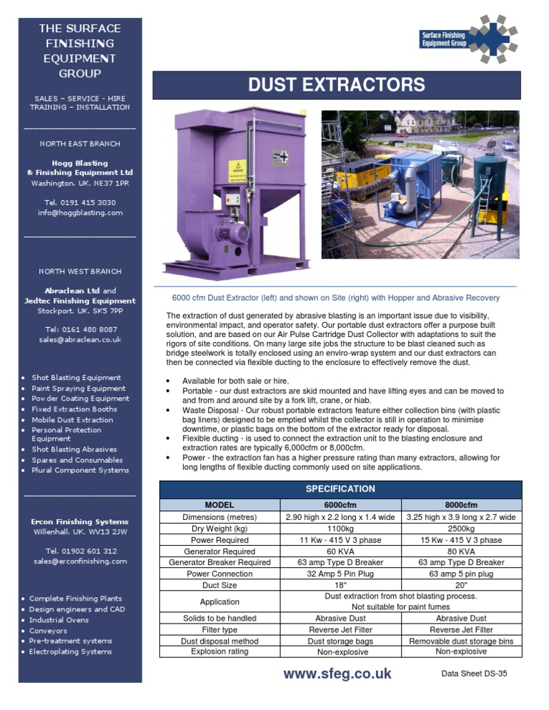 Portable Dust Extraction System | PDF | Industries | Industrial Processes