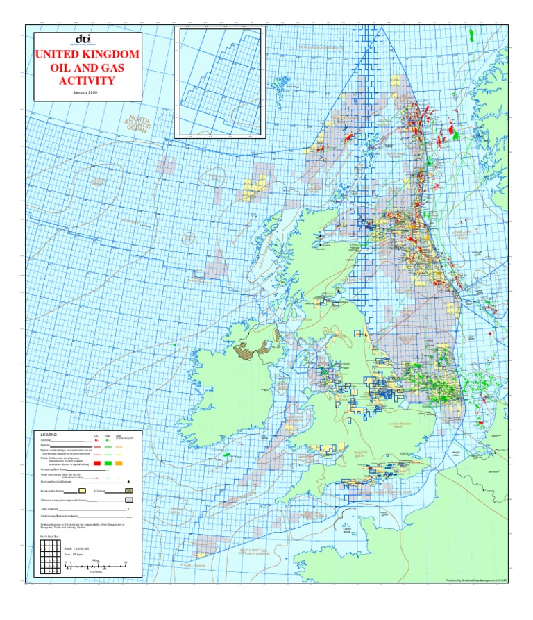 North Sea Oil and Gas Activity Map | PDF | Petroleum Industry | Petroleum