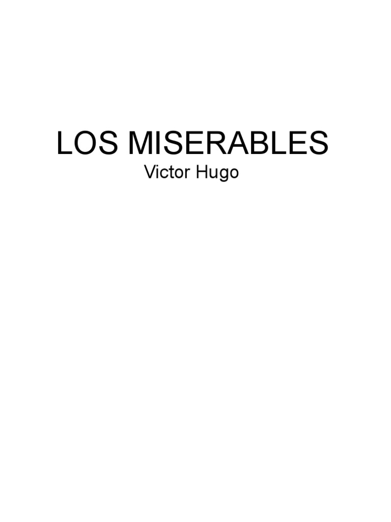 Elementos del Romanticismo en "Los Miserables" | PDF | Los Miserables ...