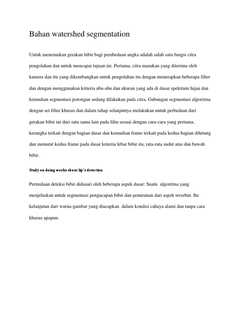 Bahan Watershed Segmentation | PDF | Teknologi & Rekayasa