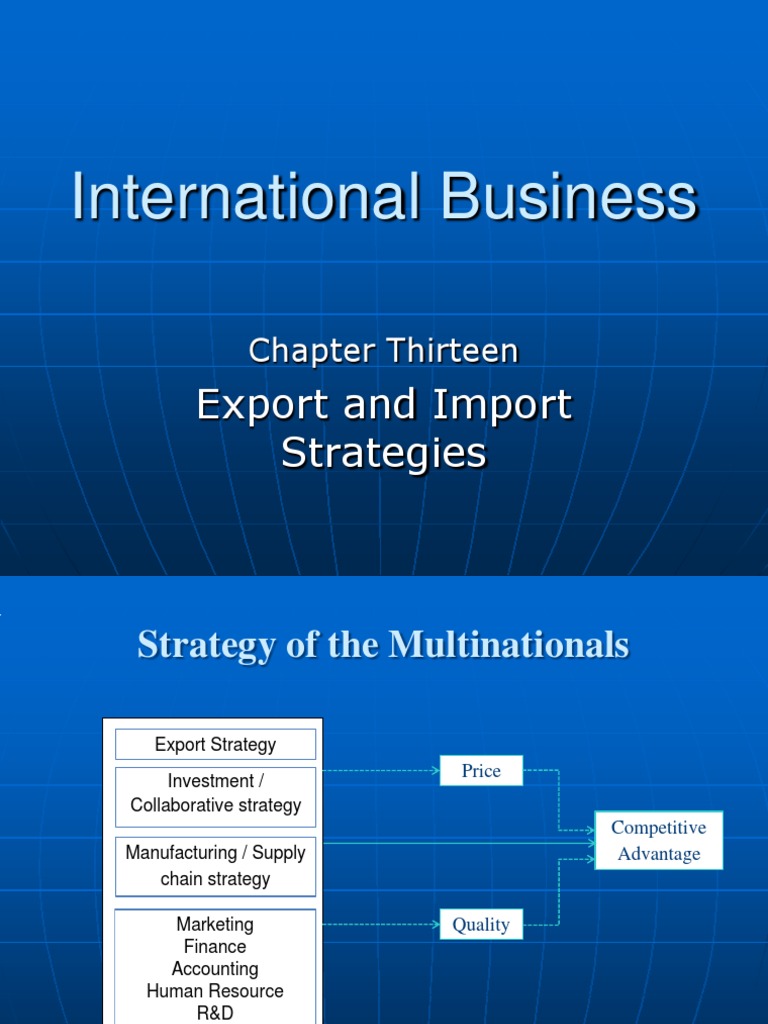 Export Strategies | PDF | Exports | Strategic Management