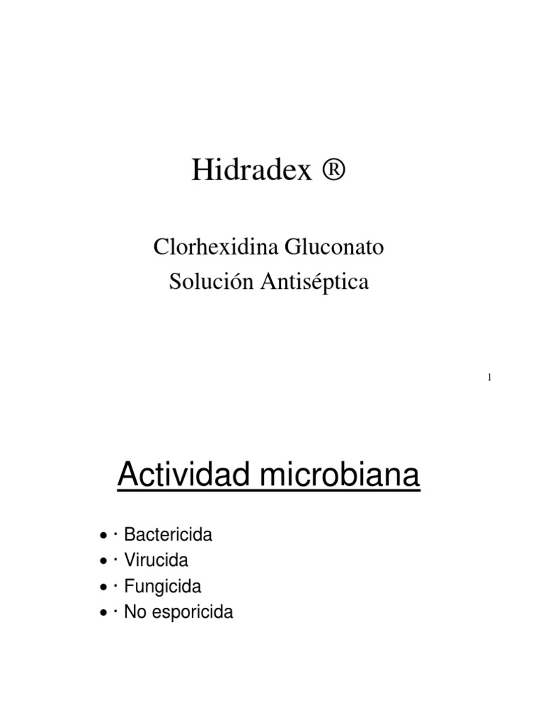 Clorhexidina | PDF | Salud y bienestar | Medicina