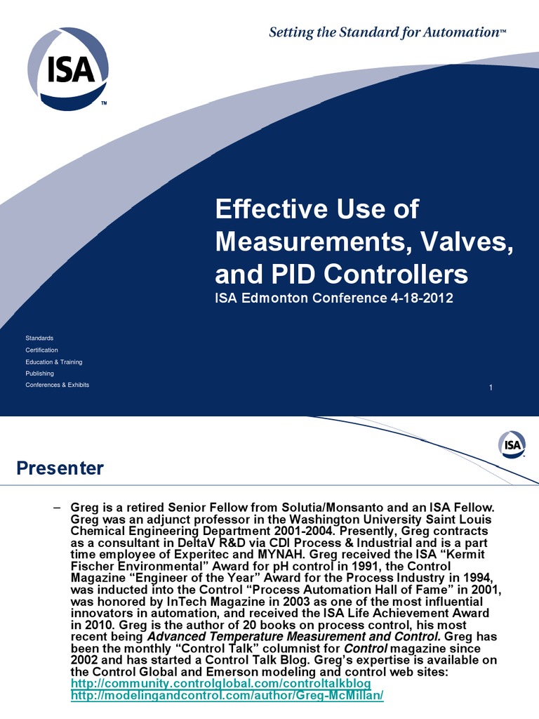 ISA Edmonton 2012 Effective Use Measurements PID | PDF