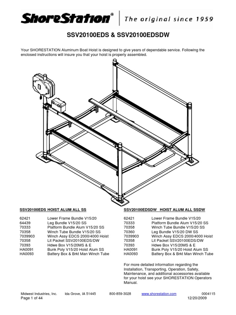Boat Lift System | Download Free PDF | Nut (Hardware) | Elevator