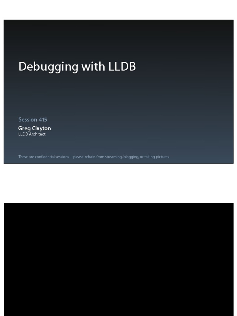Session 415 - Debugging With LLDB | PDF | Regular Expression | Compiler