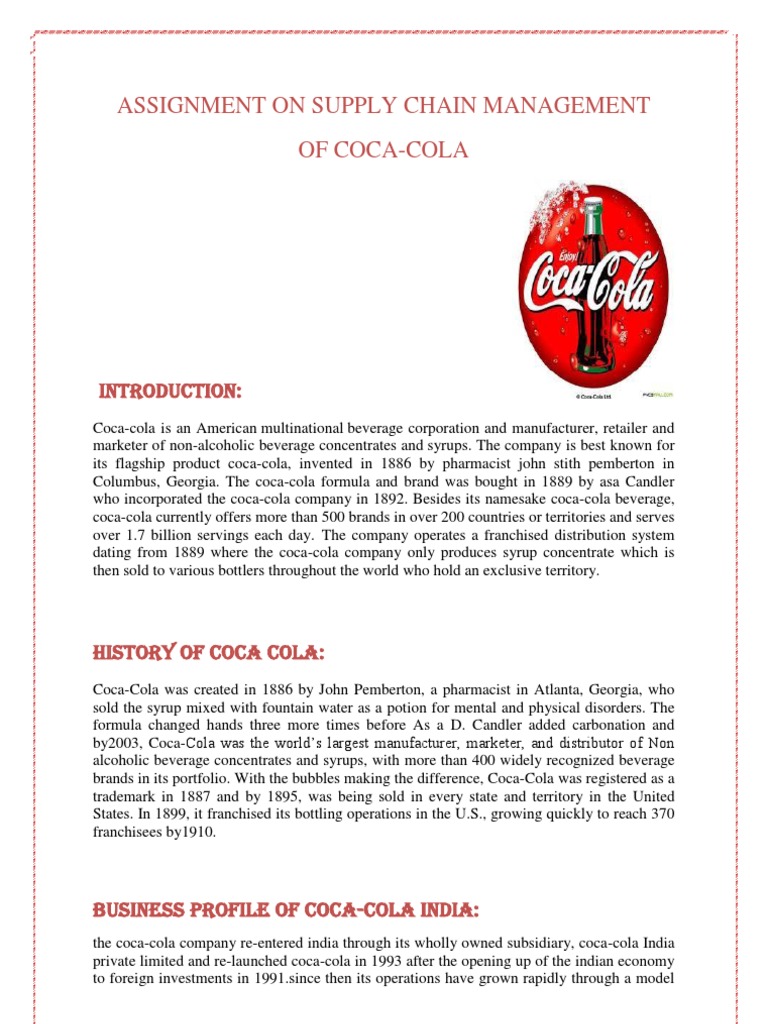 Coca Cola | PDF | Coca Cola | The Coca Cola Company