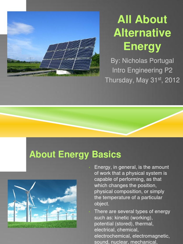 Understanding Alternative Energy Sources | PDF | Energy Development ...