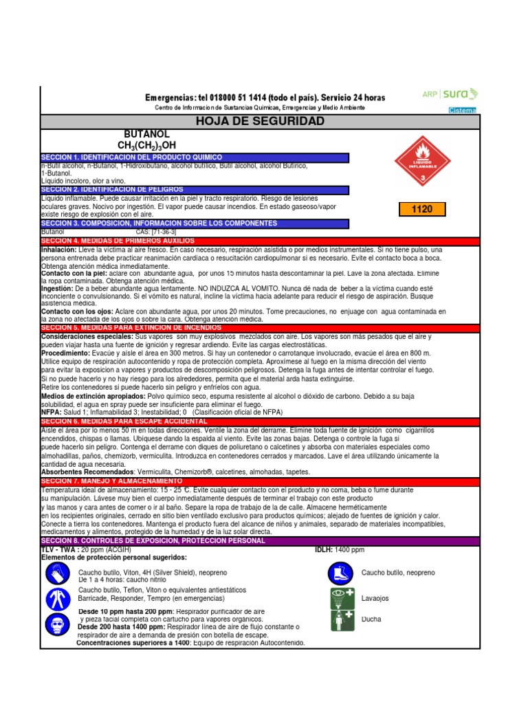 1 Butanol | PDF | Etanol | Reanimación cardiopulmonar