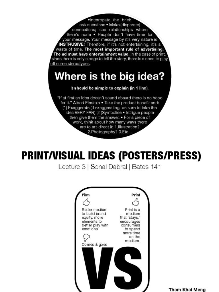 Award School Lecture 03: Print/Visual Ideas | PDF | Career & Growth