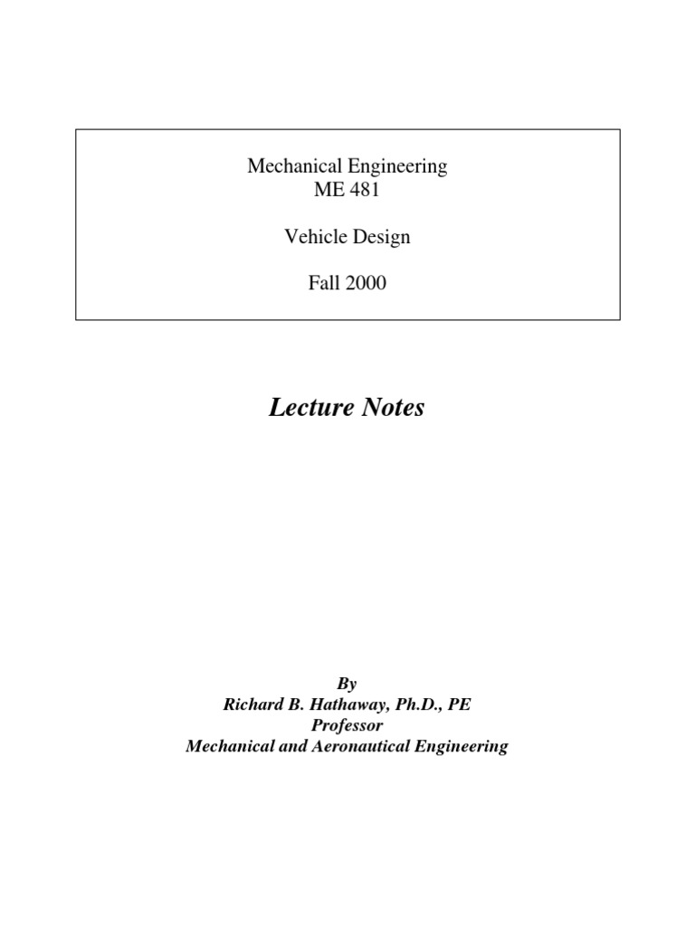 Mechanical Engineering Vehicle Design Pdf Manual Transmission Gear