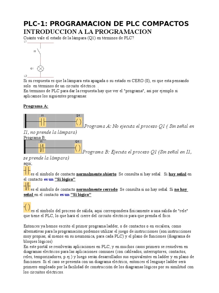 Introduccion A La Programacion PLC | PDF | Bomba | Corriente eléctrica
