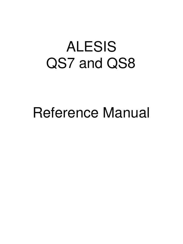 Alesis QS7 QS8 Manual | PDF