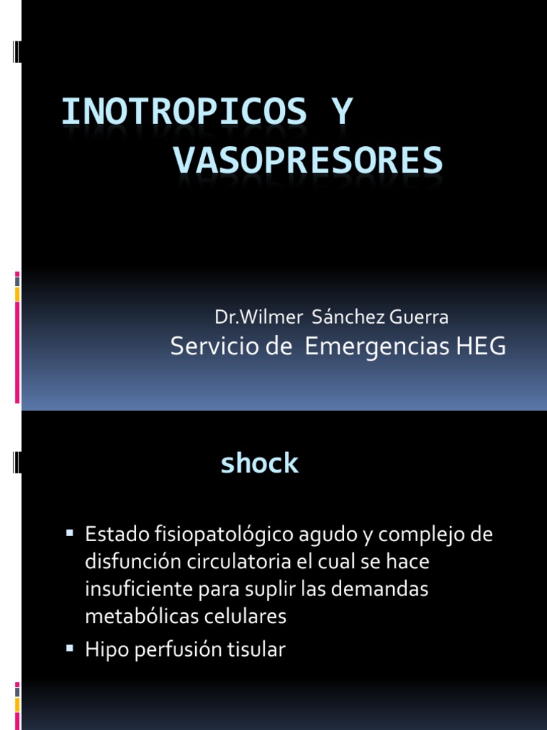 2 - Inotropicos y Vasopresores | Descargar gratis PDF | Epinefrina ...