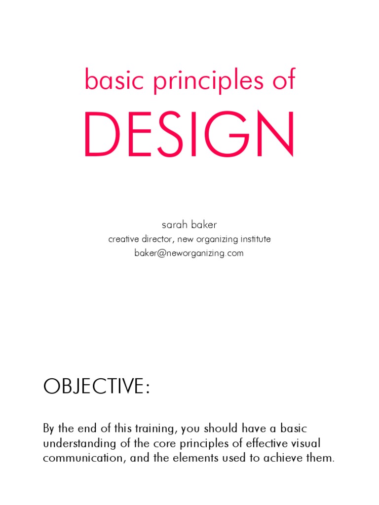 #1udigital Training: Basic Principles of Design | PDF