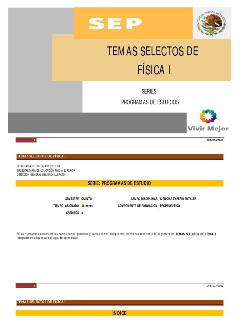 Programa TSF I | PDF | Movimiento (física) | Plan de estudios