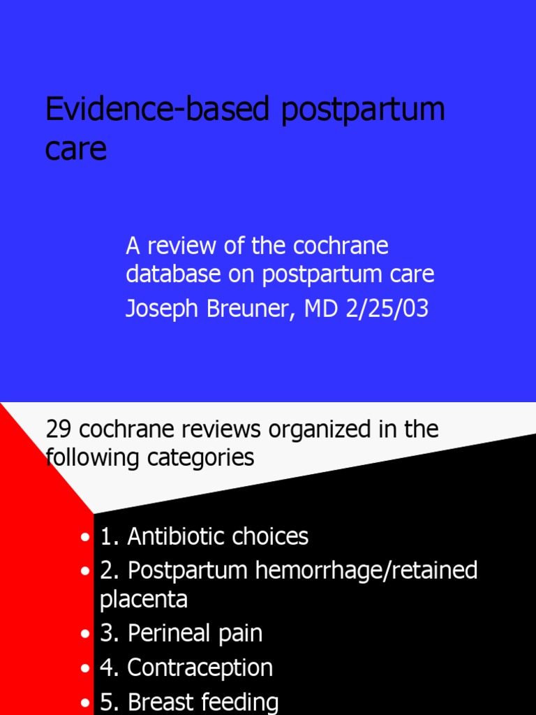 Evidence Based Postpartum | PDF | Breastfeeding | Urinary Incontinence