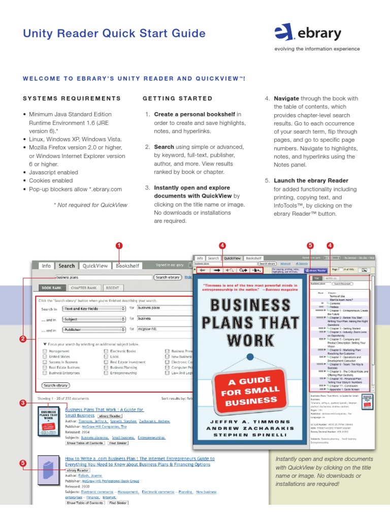 Unity Reader Quick Start Guide: Welcome To Ebrary'S Unity Reader and ...
