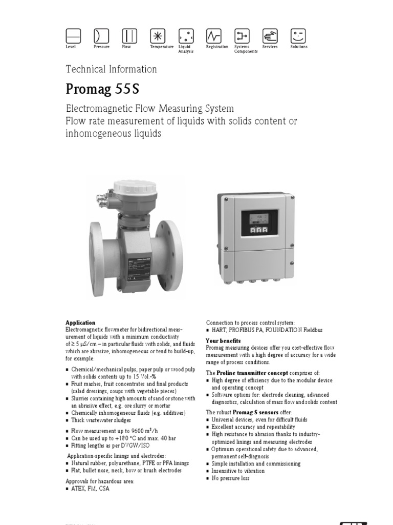 PROMAG-55S(Endress) | Cable | Electromagnetic Induction
