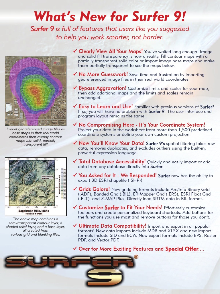 Golden Software Surfer 9 - New Features | 3 D Computer Graphics ...