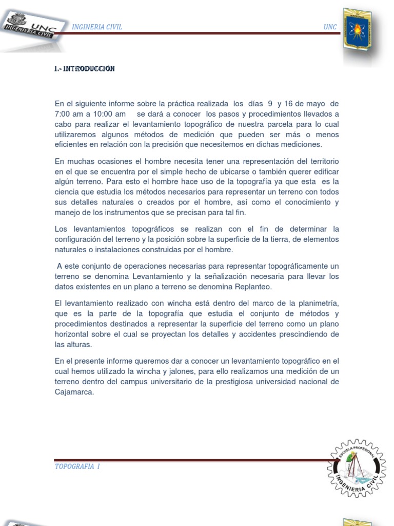 Levantamiento Topografico de Parcela | PDF | Topografía | Geodesia