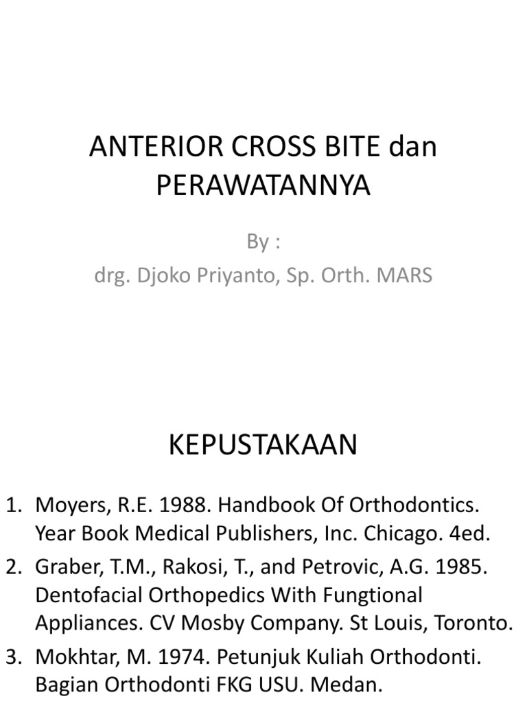 Kulpak Cross Bite Blok 16 | PDF
